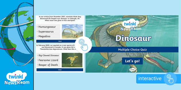NewsRoom Dinosaur Quiz (l'enseignant a fait) - Twinkl