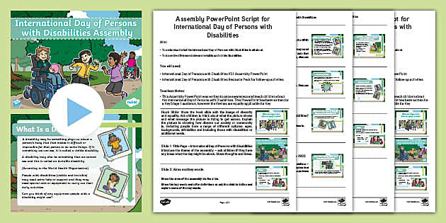 International Day of Persons with Disabilities KS1 Assembly PowerPoint