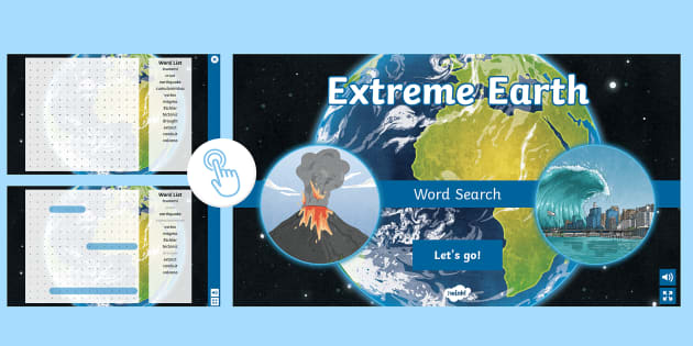 Extreme Earth Interactive Word Search (teacher made)