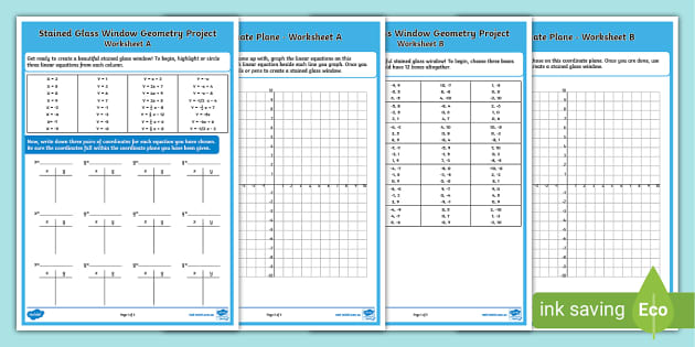 Stained Glass Window Geometry Project (teacher made)
