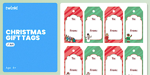 Editable Christmas Gift Tags