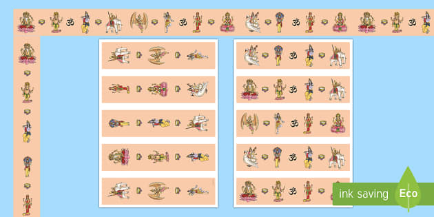 Hinduism Display Borders - Hinduism Display Borders - Twinkl