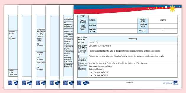 Matatag Curriculum Based Kindergarten Lesson Plan for Quarter 2 Week 2 Matatag Curriculum Based Kindergarten Lesson Plan for Quarter 2 Week 2