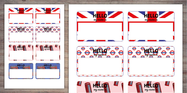 London Name Tags | Twinkl Party (teacher made) - Twinkl