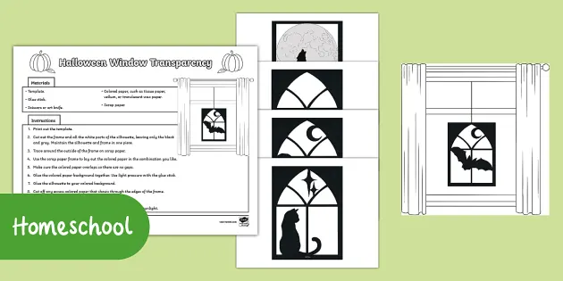 Haunted House Window Template