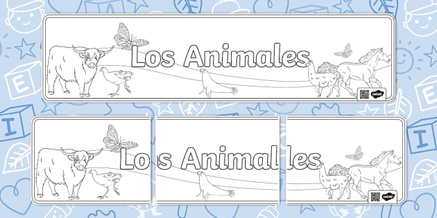 Cartel para Colorear: Los Animales (professor feito) Cartel para Colorear: Los Animales (professor feito)