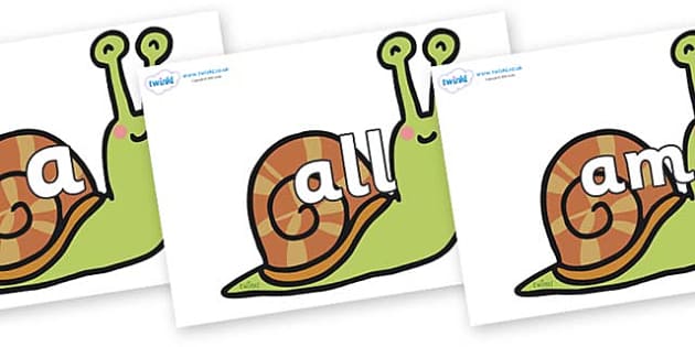Foundation Stage 2 Keywords on Snails