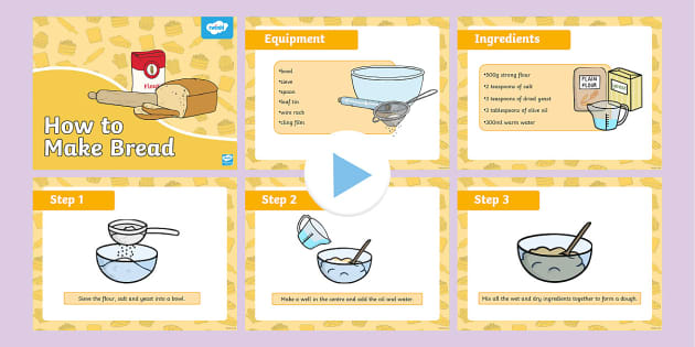 Bread Recipe PowerPoint - Twinkl