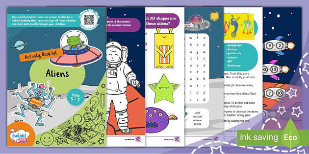 Aliens Activity Booklet (Ages 5 - 7) (teacher made) - Twinkl