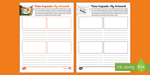 Time Capsule: My Artwork for 3rd-5th Grade (teacher made)