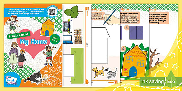 Home and Family Activity Booklets for Kids - Twinkl