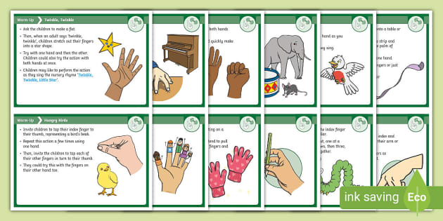Fine Motor Skills Finger Strength Warm-Up Cards | Twinkl