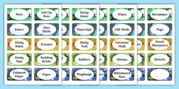 Rainforest Theme Labels - Twinkl resources (teacher made)