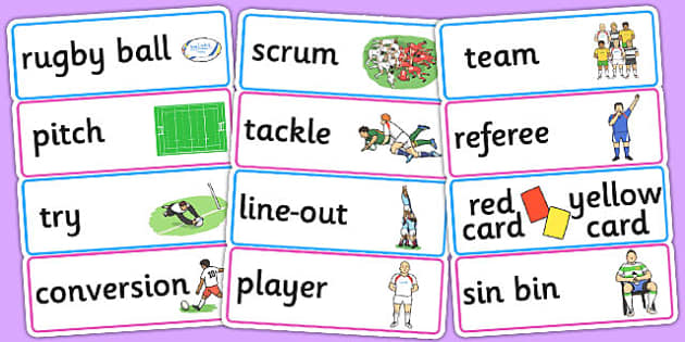 Rugby World Cup 2015 Word Cards (teacher made) - Twinkl