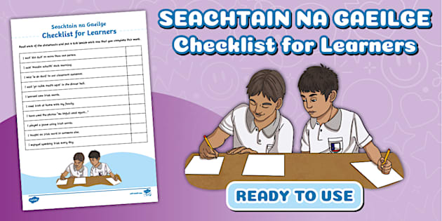 Seachtain na Gaeilge Checklist for Learners