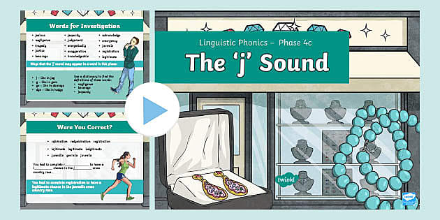 Linguistic Phonics Phase 4c 'j' Sound PowerPoint