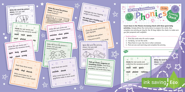30-Day Countdown to the Phonics Screening Check - Twinkl