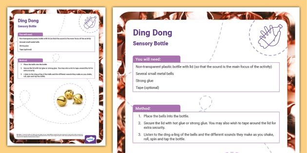 Ding Dong Sound Sensory Bottle (teacher made) - Twinkl