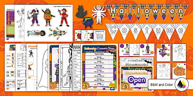 Halloween Costume Shop Dramatic Play Activity Pack - Twinkl