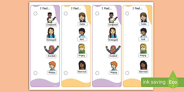 My Emotions Bookmark Activity (teacher made) - Twinkl