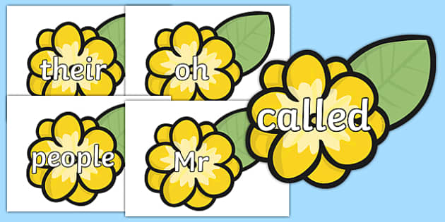 Phase 5 Tricky Words on Flowers (teacher made) - Twinkl