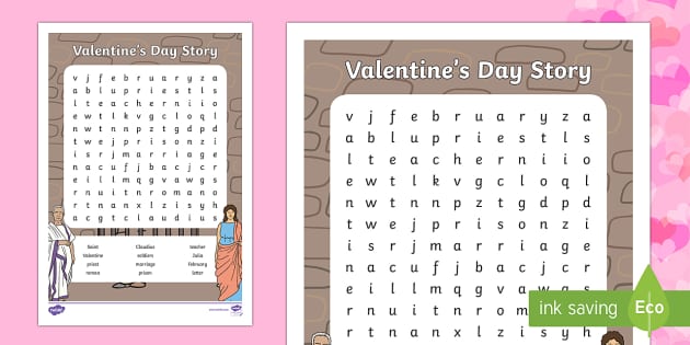 Valentine's Day Story Word Search