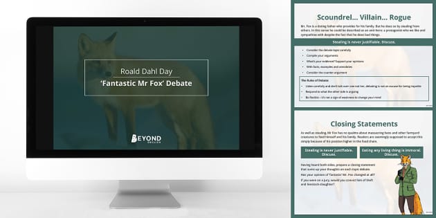 Fantastic Mr Fox Debate PowerPoint - Beyond English - Twinkl