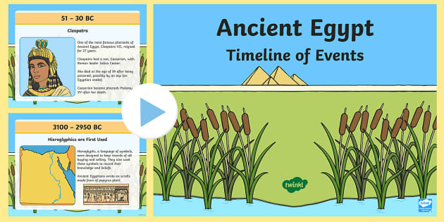 Ancient Egyptian Timeline PowerPoint - Ancient Egyptian Timeline powerpoint