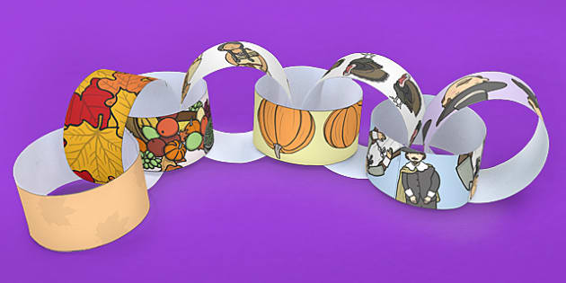 Thanksgiving Paper Chain- chains, activity, activities