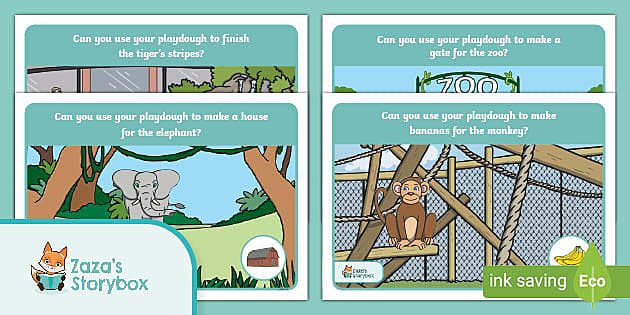 FREE! - Zoo Playdough Mats (teacher made) - Twinkl