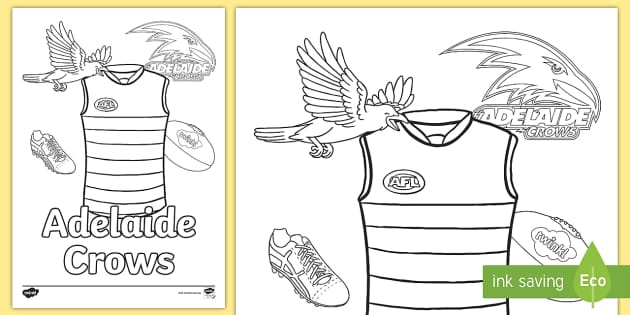 TAS Adelaide Crows Colouring Page