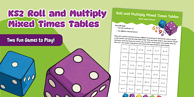 KS2 Roll and Multiply Mixed Times Tables