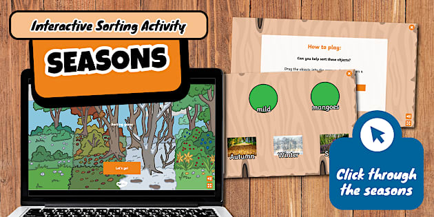 Seasons Interactive Sorting Activity