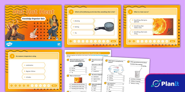 Year 3 Science Hot Hot Heat Knowledge Organiser Quiz Pack
