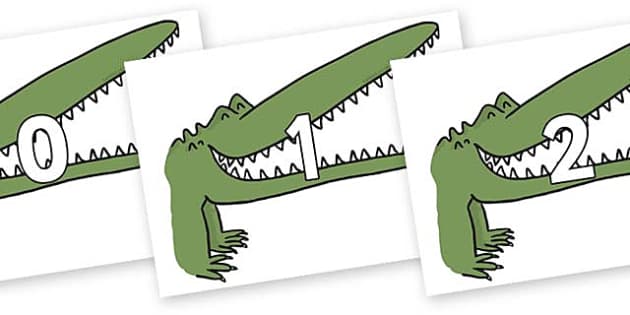 FREE! - Numbers 0-31 on Enormous Crocodile to Support Teaching on The ...