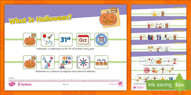 Twinkl Symbols: What is Halloween? Fact File (teacher made)