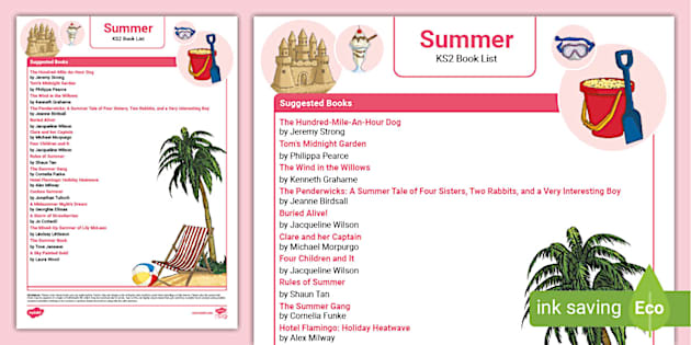 KS2 Summer-Themed Book List (teacher made) - Twinkl