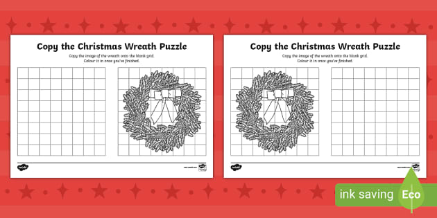 * NEW * Copy the Christmas Wreath Worksheet (teacher made)