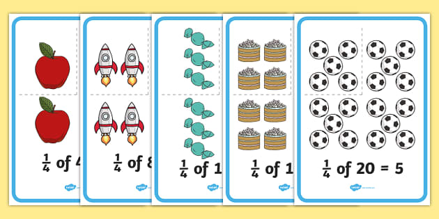 Quarter of a Quantity Posters (teacher made) - Twinkl