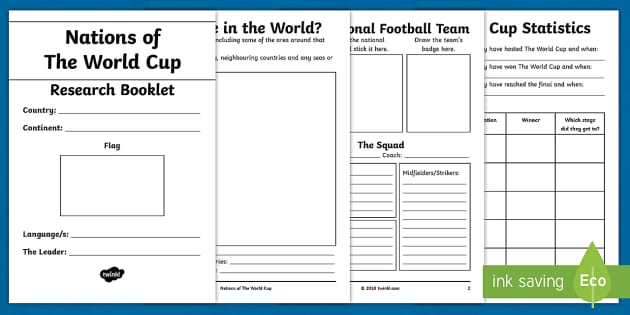 World Cup Countries Research Activity Booklet