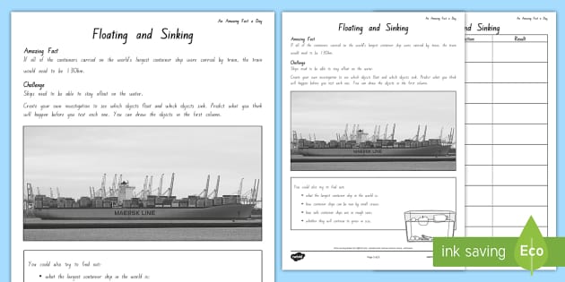Years 3 and 4 Week 4 Chapter Chat Floating and Sinking Science ...