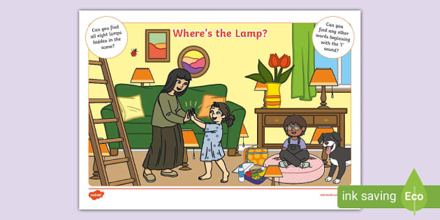 Where's the Lamp? I Spy Activity (Teacher-Made) - Twinkl