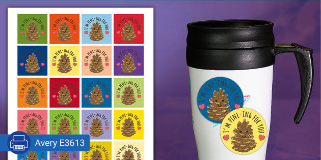 Rainbow Christmas Puns Stickers 'Pine-ing for You' - Twinkl