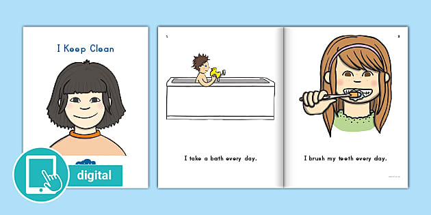 Keeping Clean Emergent Reader eBook | Twinkl Hygiene