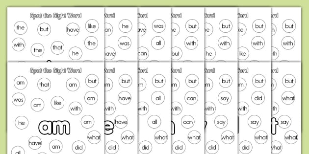 Kindergarten Sight Words Worksheets PDF | Twinkl USA