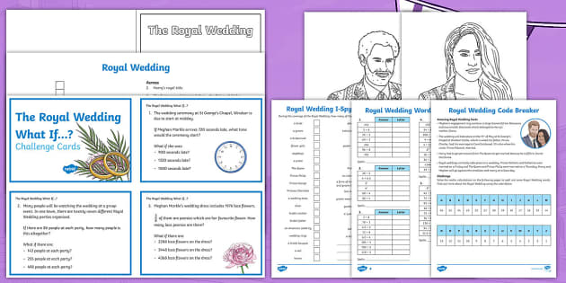 UKS2 Royal Wedding Home Learning Activity Pack - Twinkl