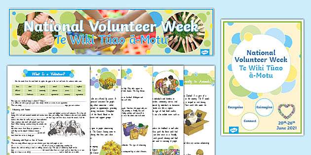 National Volunteer Week Activity Pack (teacher made)