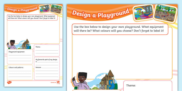 Design a Playground Worksheet (Teacher-Made) - Twinkl