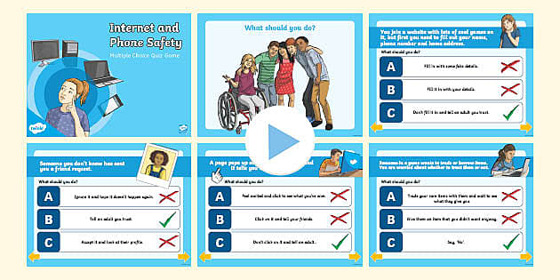KS1 - KS2 Internet Safety Quiz For Children-Primary Resource