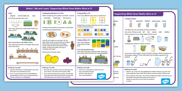 👉 EYFS Knowledge Organiser: White Rose Maths Alive in 5 👉 EYFS Knowledge Organiser: White Rose Maths Alive in 5